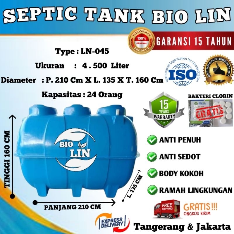 Jual Biotank septic tank 4.500 Liter Bio septic tank biofil sepiteng ...