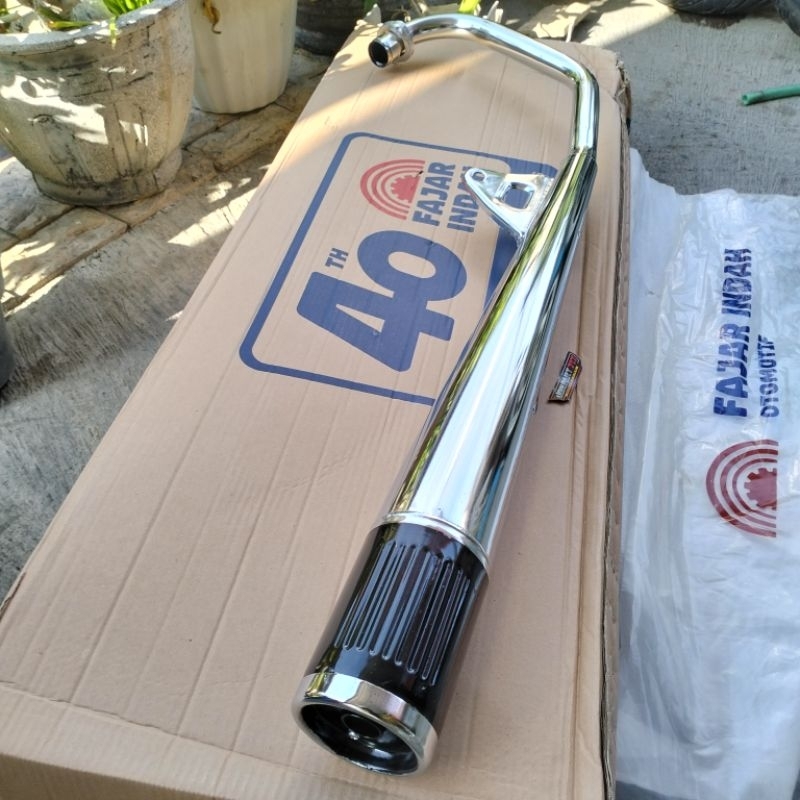 Jual KNALPOT GL MAX /GL PRO FAJAR INDAH KWALITAS BAGUS& KROM SEPERTI ORIGINAL NALPOT gl max pro ...