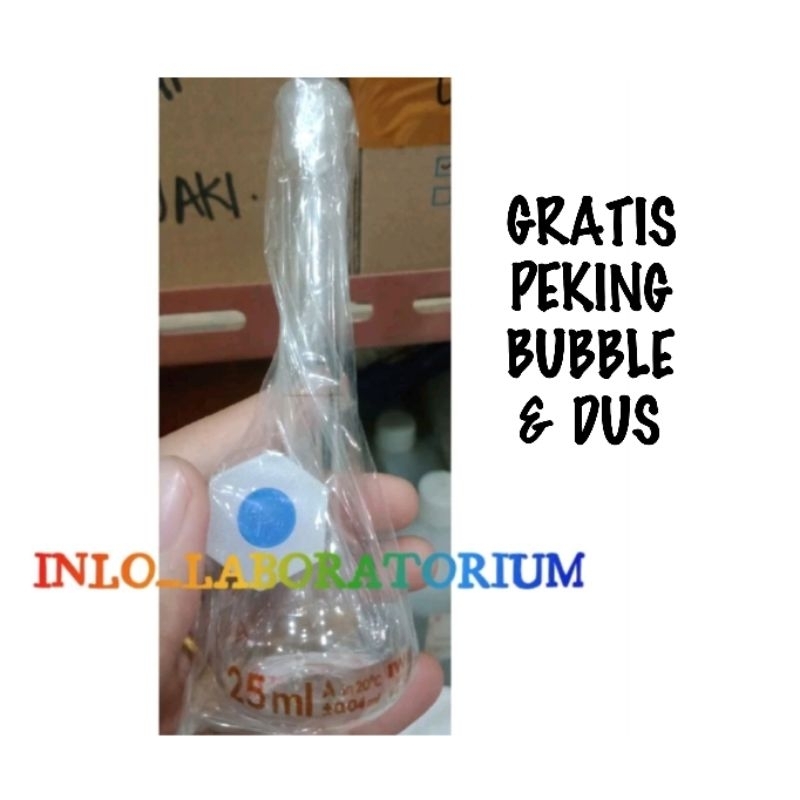 Jual Labu Ukur Iwaki 25 ml/Volumetric Flask/Labu Tentukur | Shopee ...