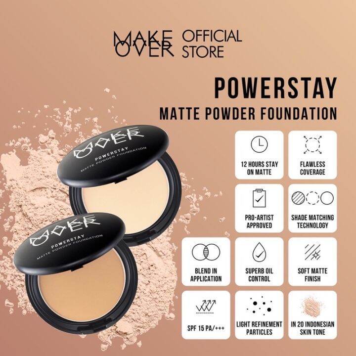 Jual Make Over Powerstay Matte Powder Foundation | Shopee Indonesia