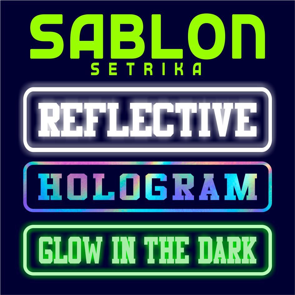 Jual SABLON SETRIKA REFLECTIVE HOLOGRAM GLOW IN THE DARK - VIRALNESIA ...