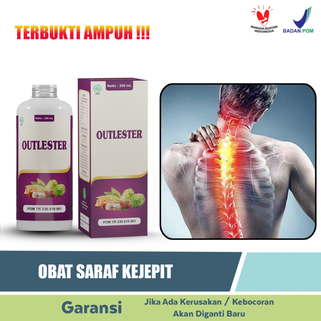 Jual Obat Saraf Kejepit Terjepit Leher Kaku Tulang Belakang Nyeri Herbal Paling Ampuh Outlester ...