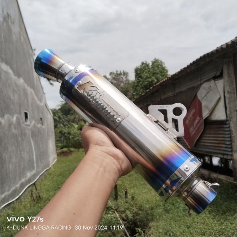 Jual Silencer Knalpot Matic K-speed Half Blue premium Inlet38 dan inlet ...