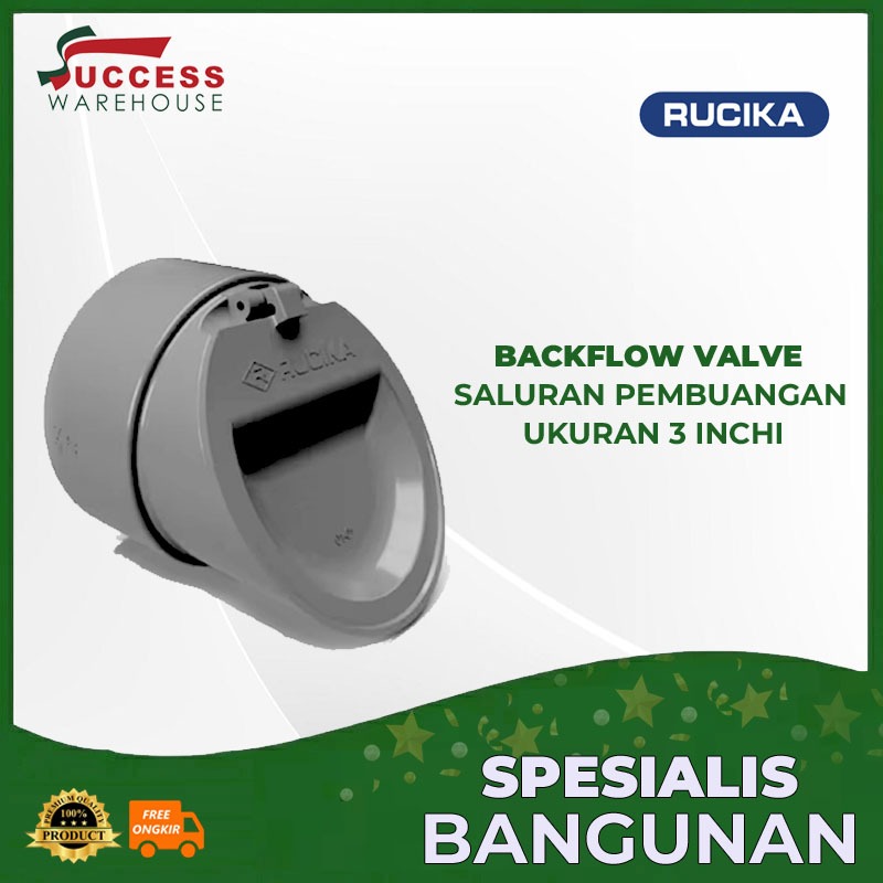 Jual BACKFLOW VALVE PVC RUCIKA 3" dan 4" (inch) | Shopee Indonesia