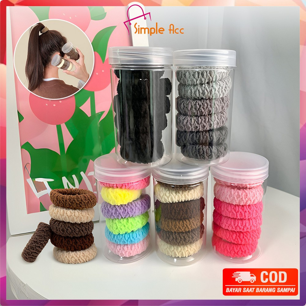 Jual DO-C1204 Ikat Rambut Donat 6 Pcs Puffy Kunciran Wanita Remaja Anak ...