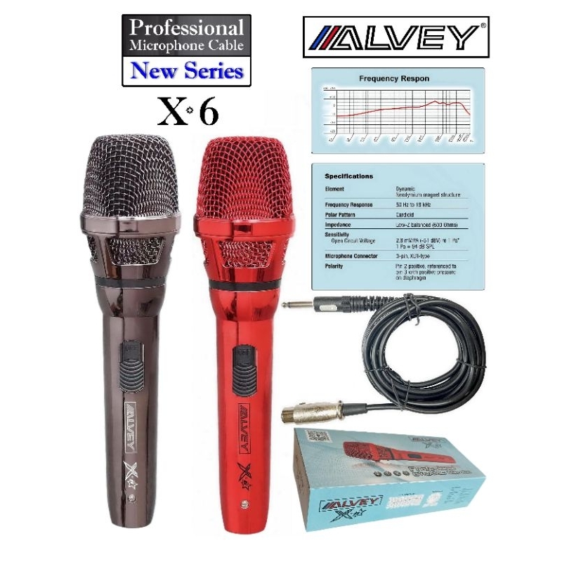 Jual ALVEY MIC KABEL X6 Microphone Mik Mikrofon Kabel | Shopee Indonesia