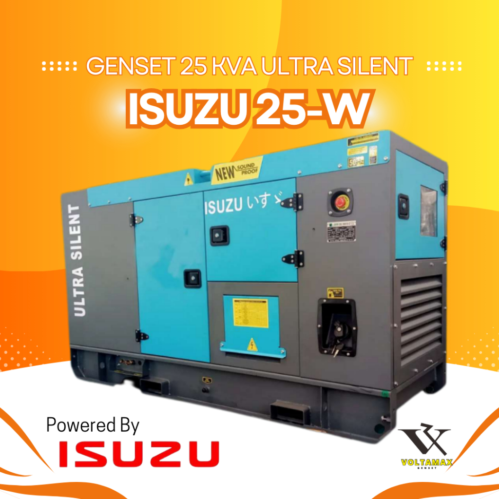 Jual [ISUZU] Genset 25 KVA Silent Diesel Genset Sound System Genset Industri Isuzu 25-W | Shopee ...
