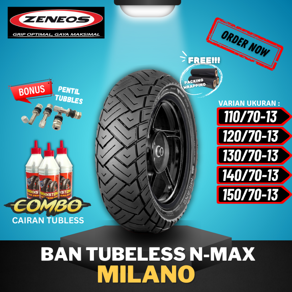 Jual [READY COD] BAN ZENEOS MILANO RING 13 ( 110/70-13 / 120/70-13 ...