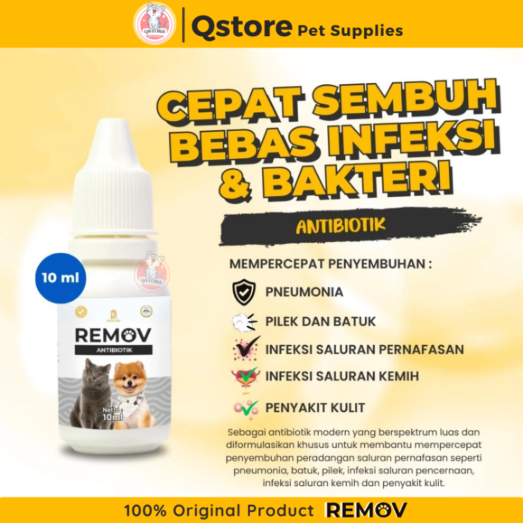 Jual Remov Obat Antibiotik 10ml Mengobati Infeksi Peradangan Saluran ...