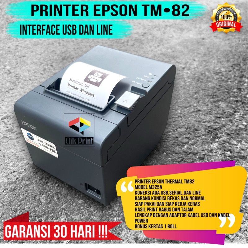 Jual PRINTER KASIR / POS EPSON TM-T82 THERMAL Port Line BEKAS. | Shopee ...