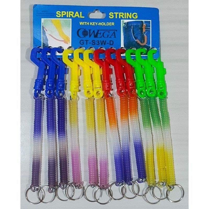 Jual Gantungan kunci Spiral warna warni 1 Renteng isi 12 pcs | Shopee ...