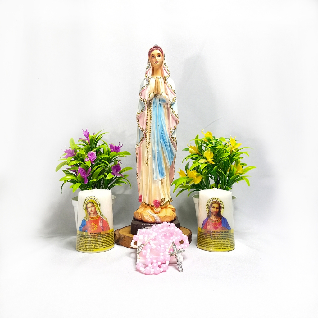 Jual (30-cm) Paket Doa Devosi Kepada Bunda Maria Lourdes/Devosi Rosario ...