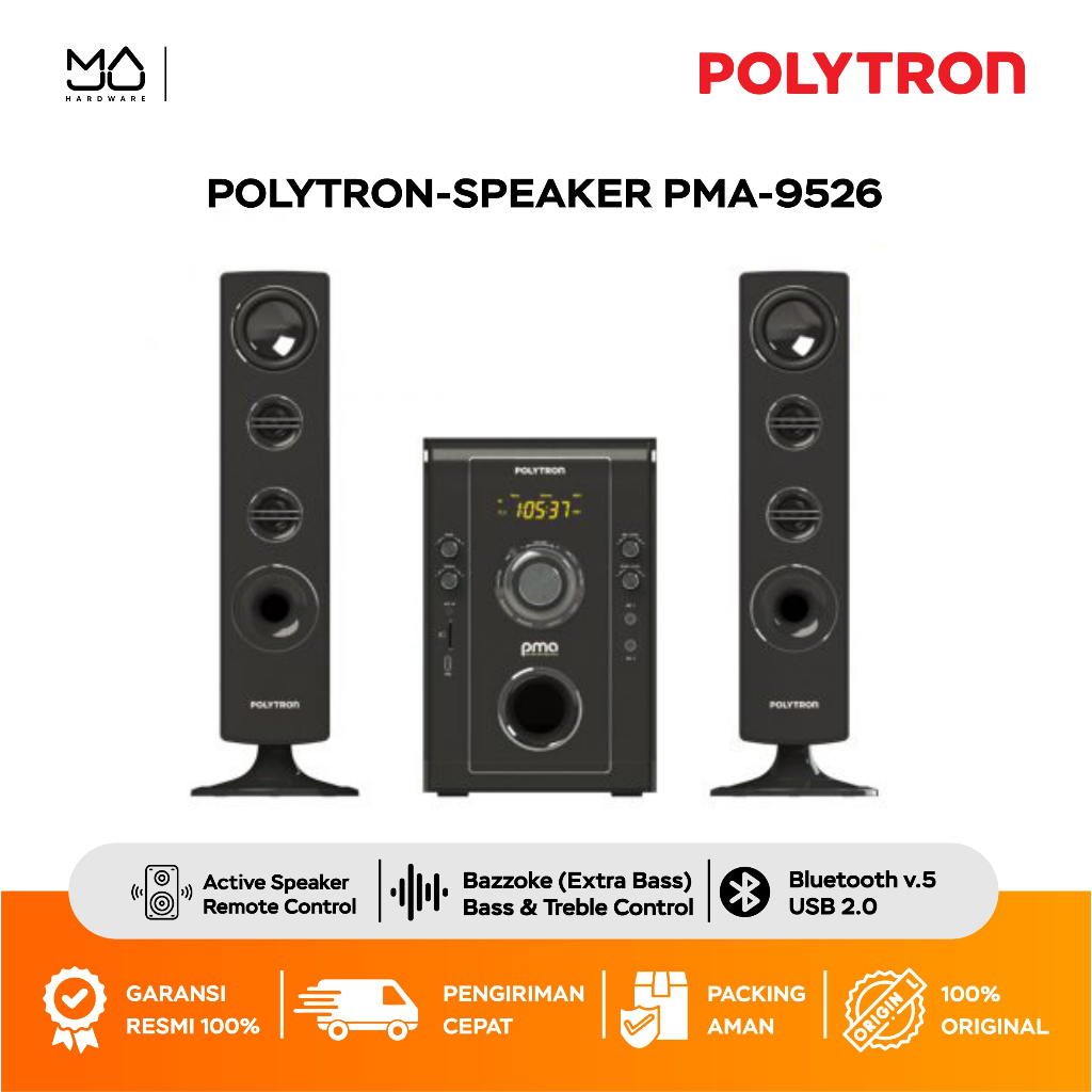Jual Speaker POLYTRON Bluetooth PMA 9526 - Garansi Resmi | Shopee Indonesia