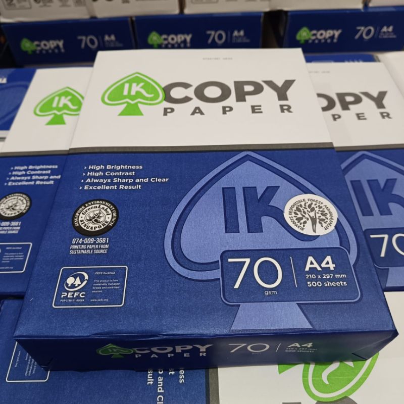 Jual KERTAS HVS A4 70 GRAM IK COPY PAPER RIM | Shopee Indonesia