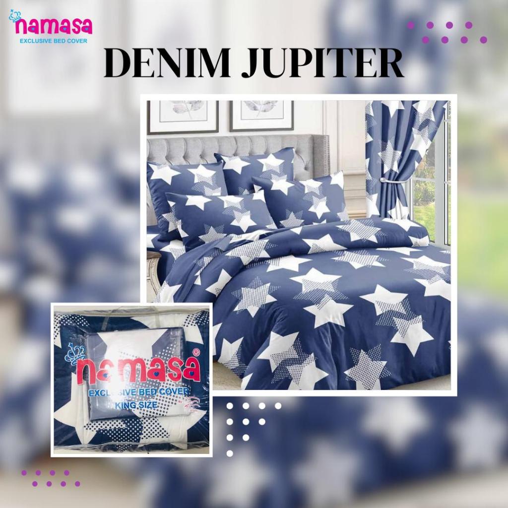 Jual Bed Cover Selimut Set Sprei Ukuran 180x200 Motif Denim Jupiter ...