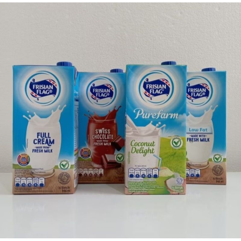 Jual Frisian Flag fresh milk susu UHT 946ml | Shopee Indonesia