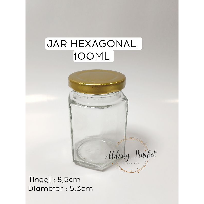 Jual JAR 100ML - JAR HEXAGONAL - JAR KACA | Shopee Indonesia