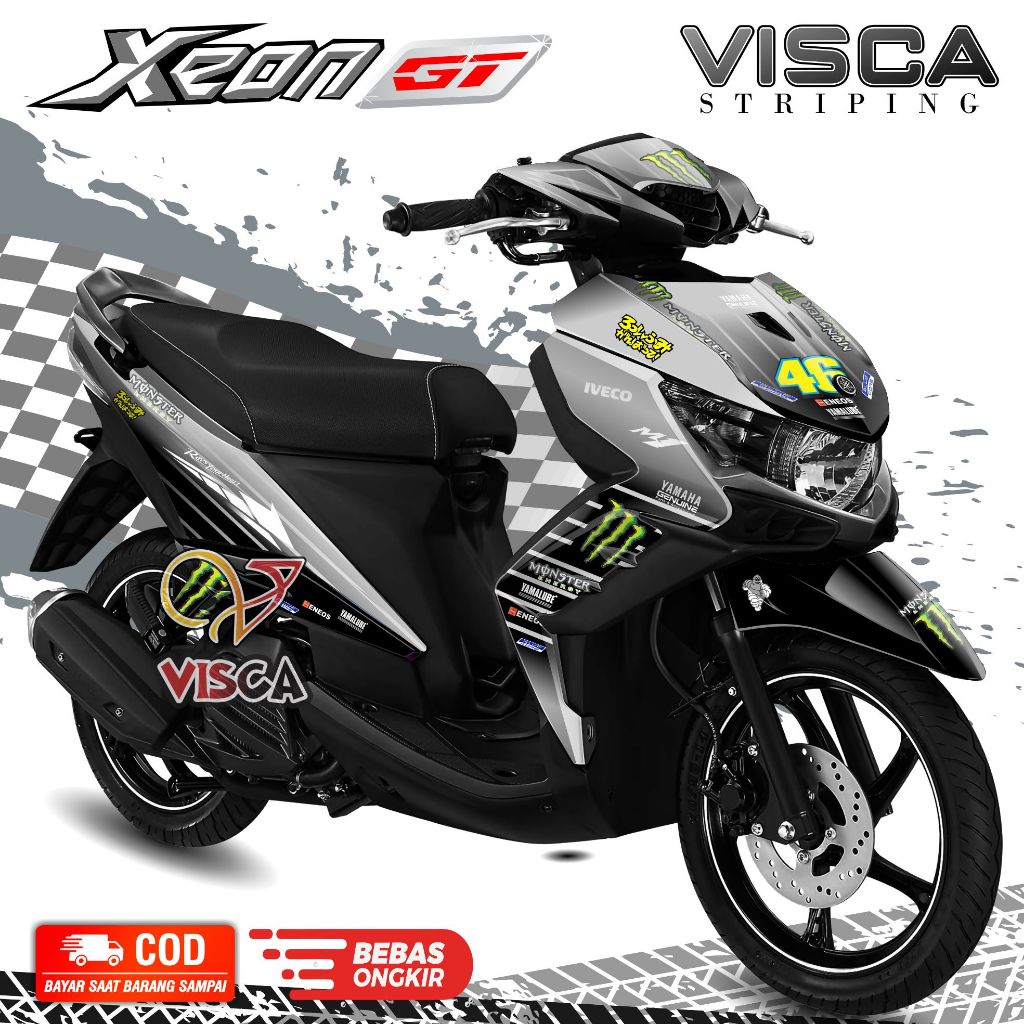 Jual Decal Xeon GT 125 Full Body / Striping Xeon GT Fullbody / Sticker ...