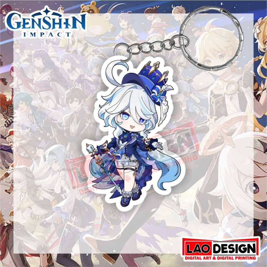 Jual Gantungan Kunci Focalors Furina Genshin Impact - Gantungan Kunci Genshin Impact - Gantungan ...