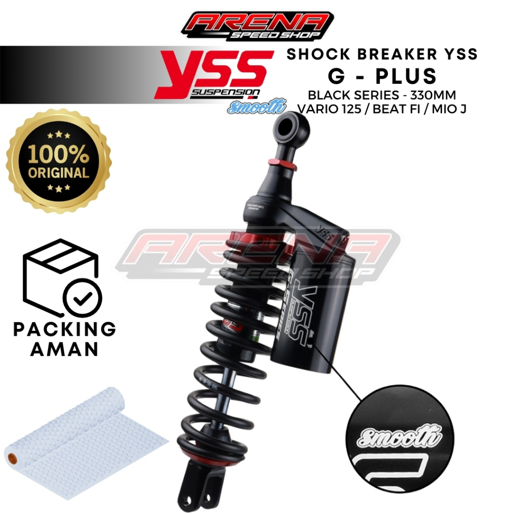 Jual YSS Suspension Single Shock New G-Plus 330mm BLACK SERIES Smooth OC302-330TJ Vario 125 150 ...