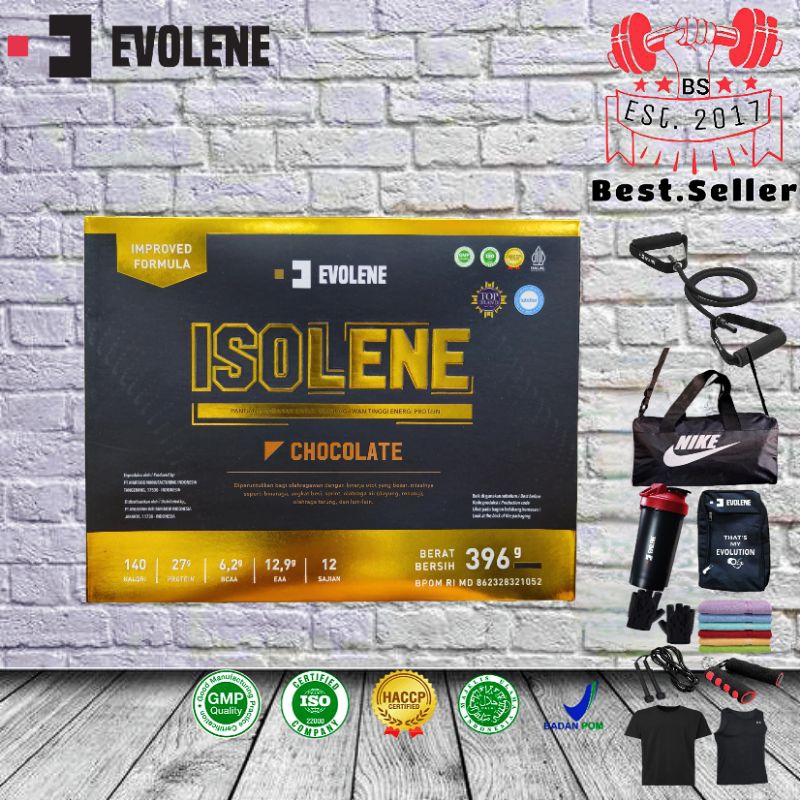 Jual EVOLENE Isolene Whey isolate 12 Sachet protein isolate Bpom ...