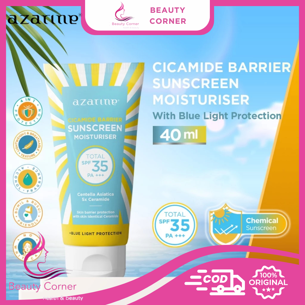 Jual Azarine Cicamide Barrier Sunscreen Moisturiser SPF 35 PA ...