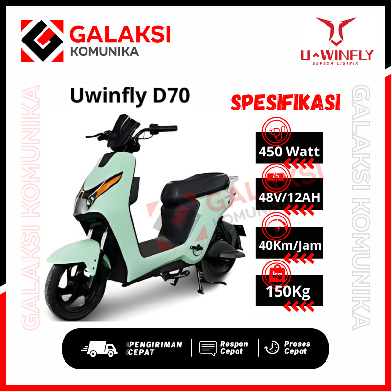 Jual SEPEDA LISTRIK UWINFLY D70 450Watt Jok Luas Bagasi Luas sepadah ...