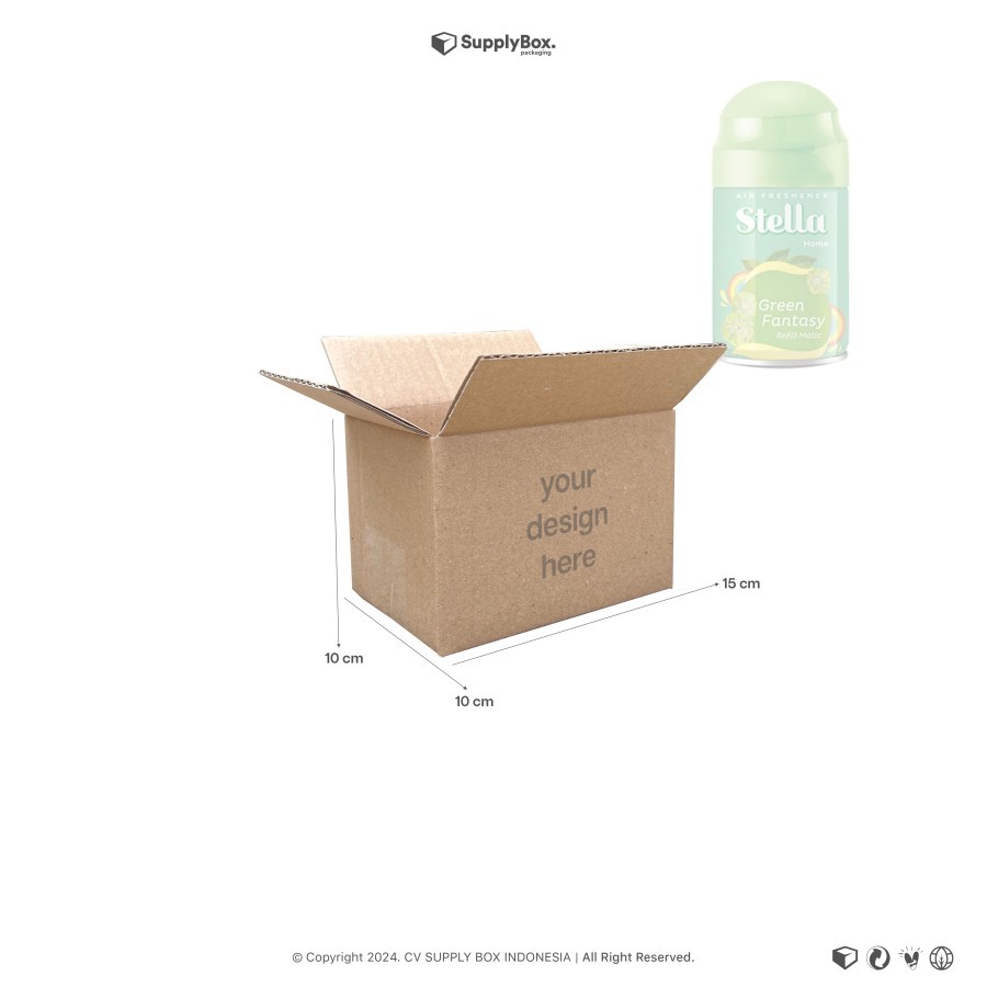 Jual KARDUS BOX PACKAGING PRINTING 15 x 10 x 10 CM | Kardus | Cardboard ...