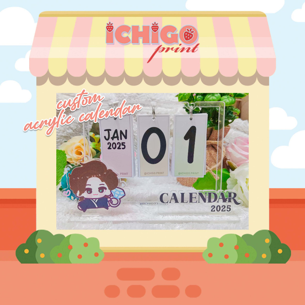 Jual ICHIGO PRINT custom charater acrylic calendar kalender akrilik ...