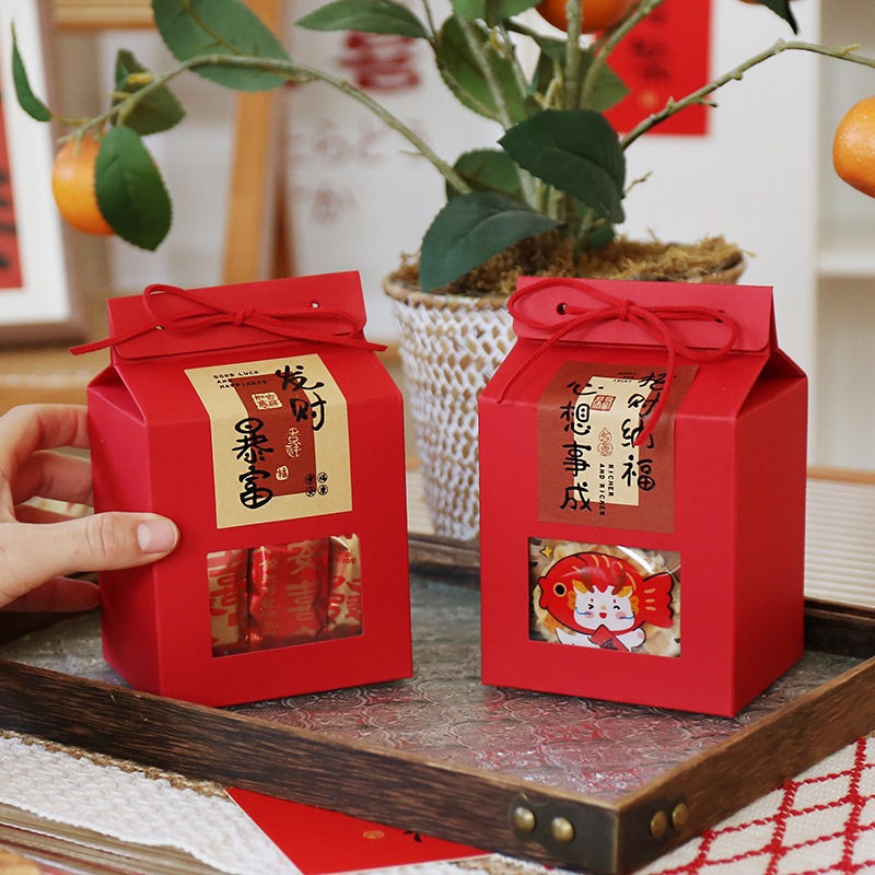 Jual 5PCS window packaging box - kotak kemasan imlek - mini box cookies ...