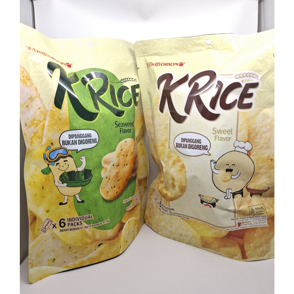 Jual Delfi Orion Krice Crackers / Snack Beras Manis & Rumput Laut 6 ...