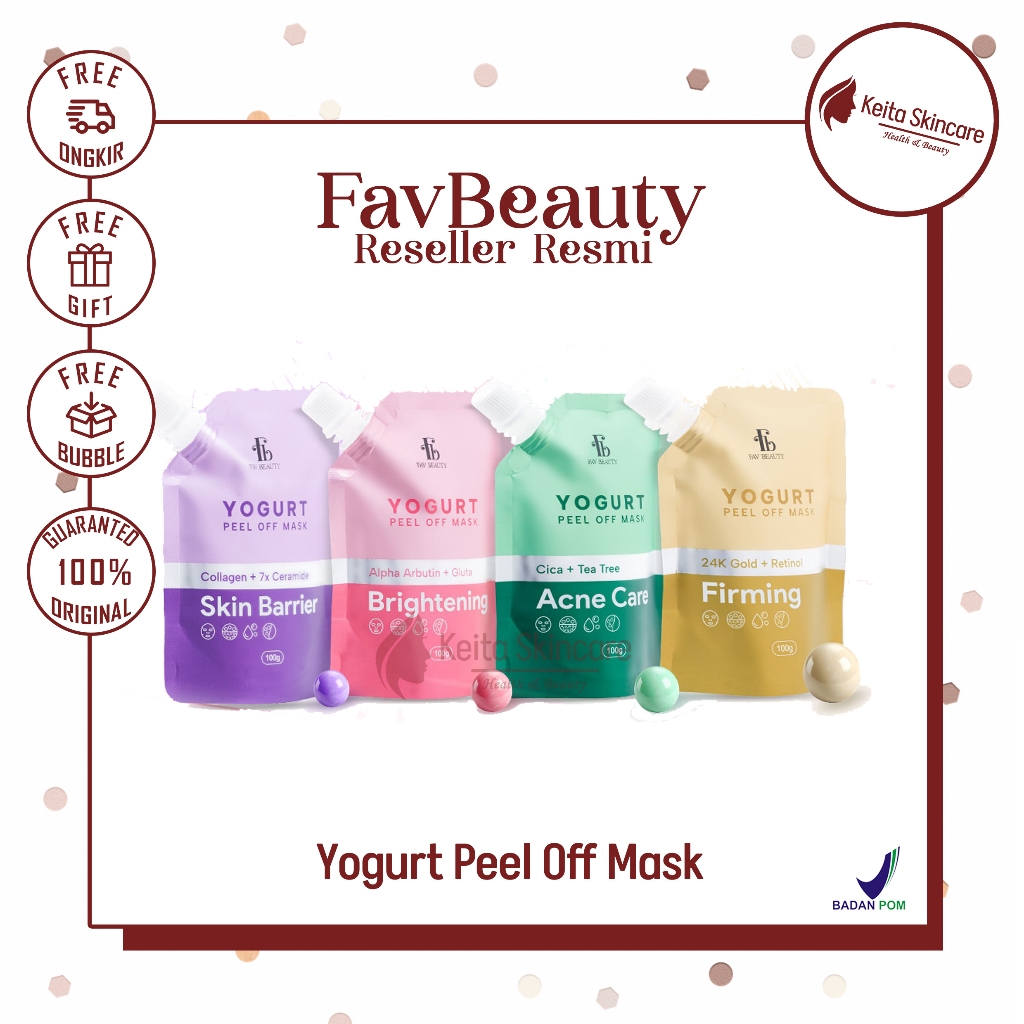 Jual FAV Beauty Yogurt Peel Off Mask Acne Care Skin Barrier Firming ...