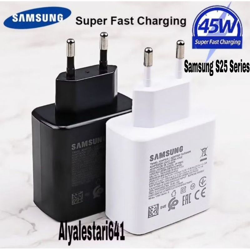 Jual ADAPTOR CHARGER ORIGINAL 100% SAMSUNG GALAXY S25 ULTRA 5G 45WATT SUPER FAST CHARGING ...