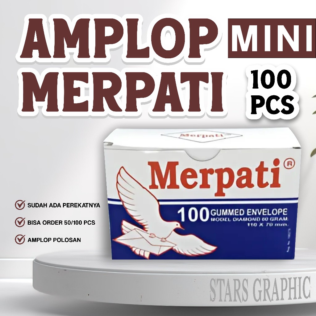 Jual AMPLOP MERPATI KECIL 110 X 70 MM | AMPLOP POLOS | Shopee Indonesia