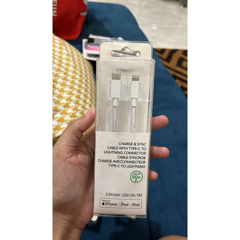 Jual SALE!!! KABEL LIGHTNING ORI MINISO | Shopee Indonesia