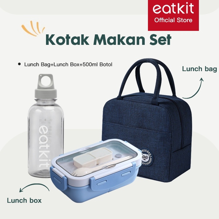 Jual Paling Kekinian Eatkit 3in1 Kotak Makan Set 84ml Desain ...