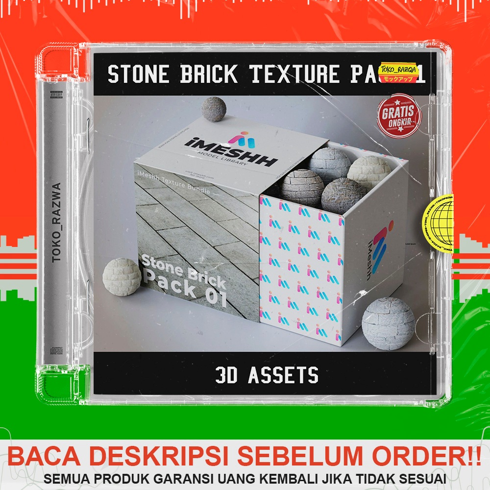 Jual 3D Assets - Stone Brick Texture Pack 1 For Blender - 291124 ...