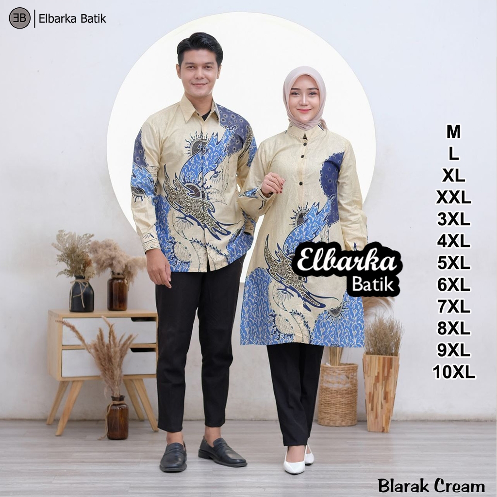 Jual Atasan Batik Couple Pria Wanita Jumbo Terbaru - Kemeja Lengan Panjang & Pendek - Tunik ...