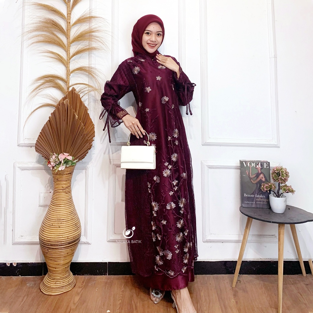 Jual NEW ARRIVAL NAYAKA BATIK - Maxi Dress Aqila Gamis Wanita Modern ...