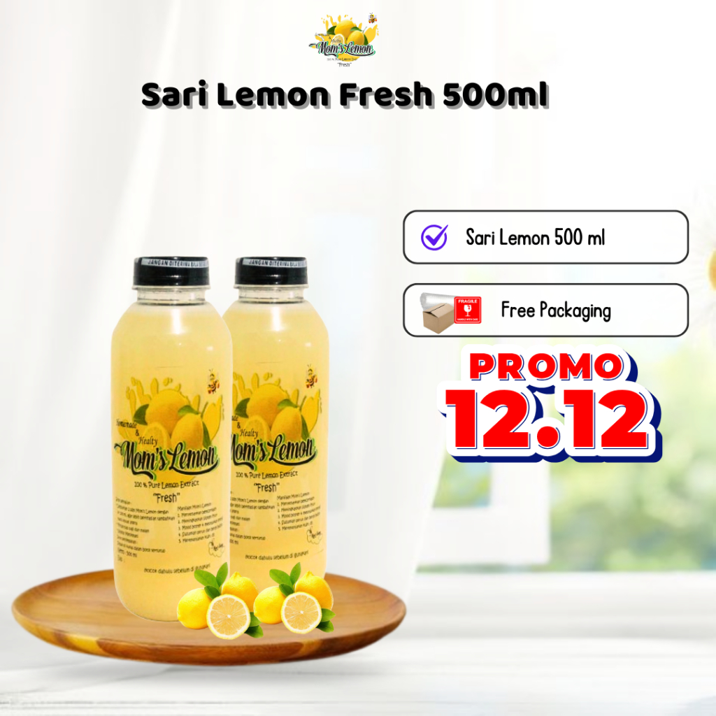 Jual Sari Lemon 100% Murni Premium 500 ml by Mom's Lemon | Shopee Indonesia