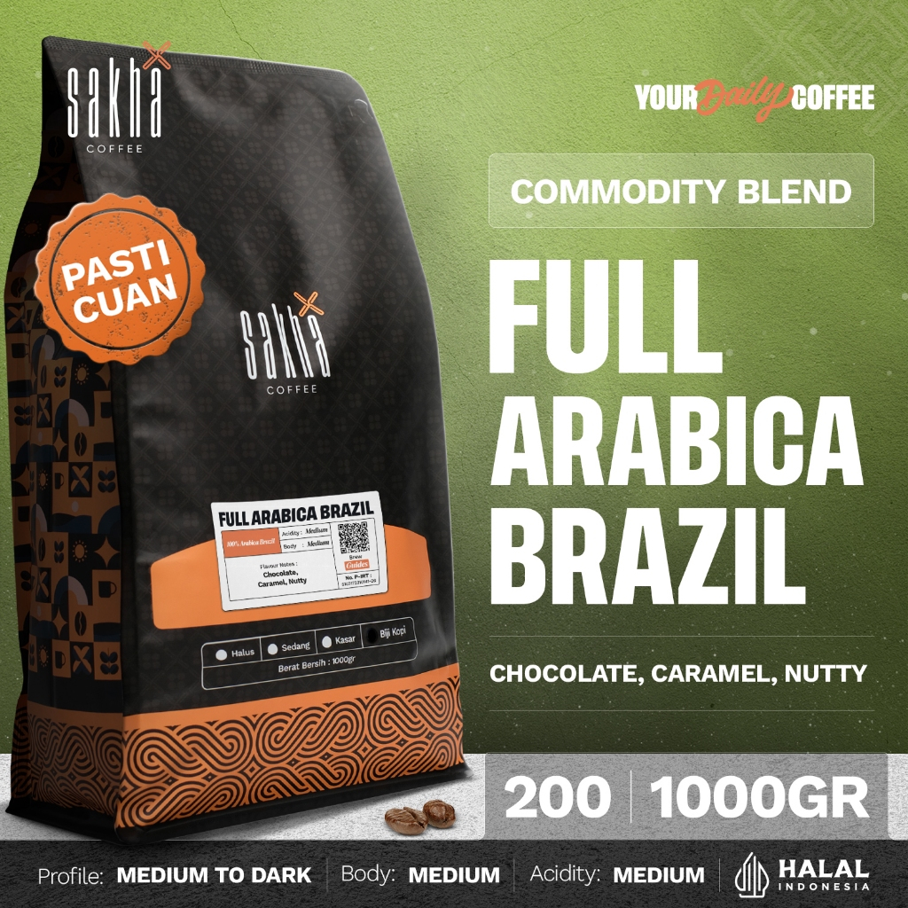 Jual BIJI KOPI ARABICA BRAZIL Espresso Coffe Based By Sakha Coffee ...