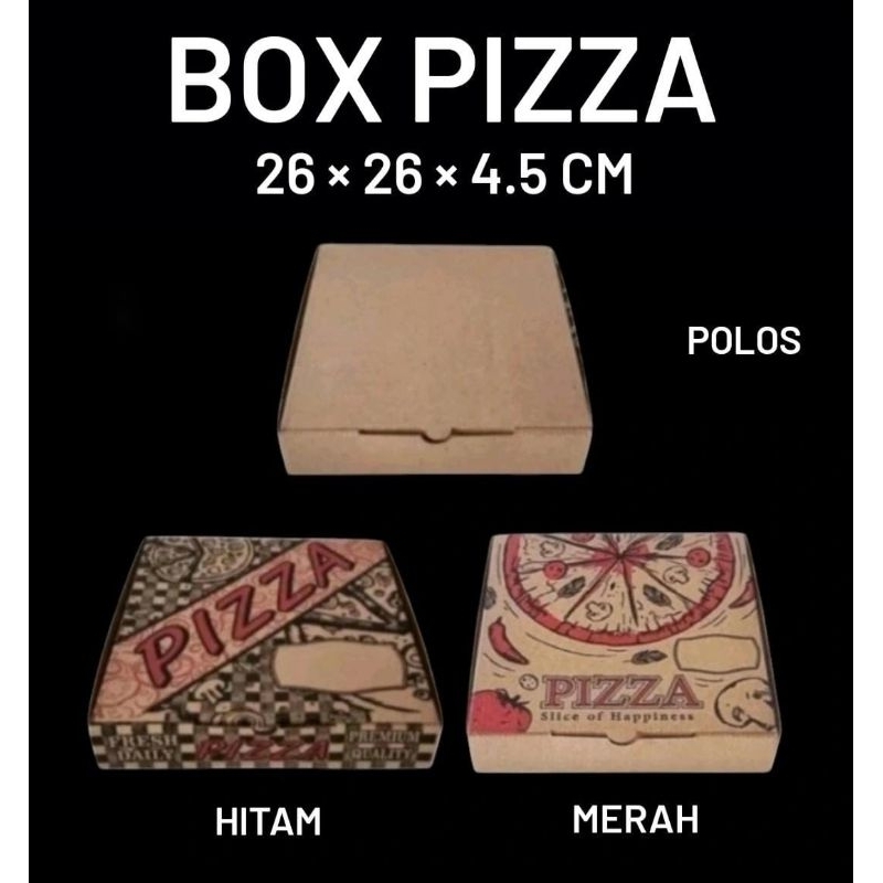 Jual (MIN ORDER 25 PCS) BOX PIZZA 26x26x4.5 / KOTAK PIZZA / KEMASAN ...