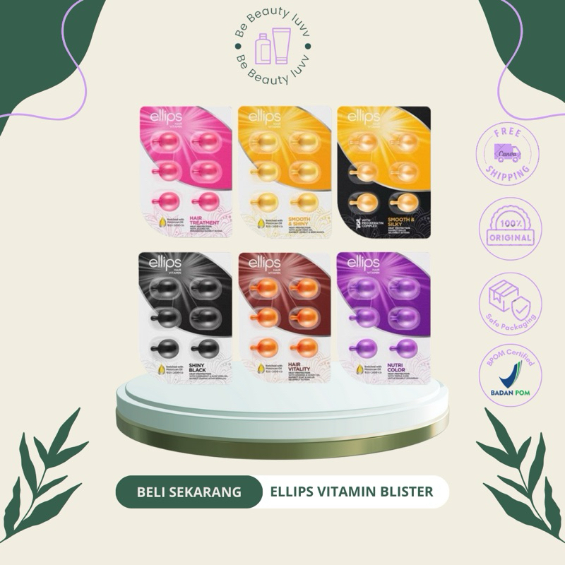 Jual ELLIPS HAIR VITAMIN BLISTER SACHET ISI 6 - Vitamin Rambut | Shopee Indonesia