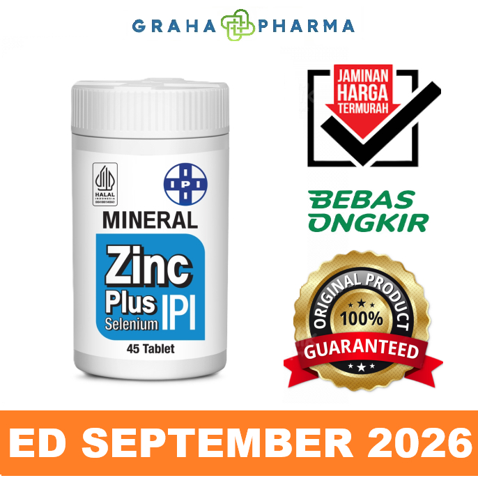 Jual MINERAL ZINC PLUS SELENIUM IPI ISI 45 TABLET | Shopee Indonesia