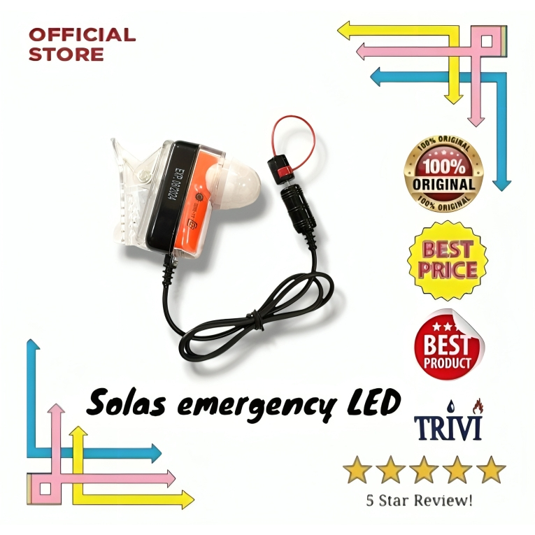 Jual Life jacket light solas emergency led on, lampu pelampung darurat ...