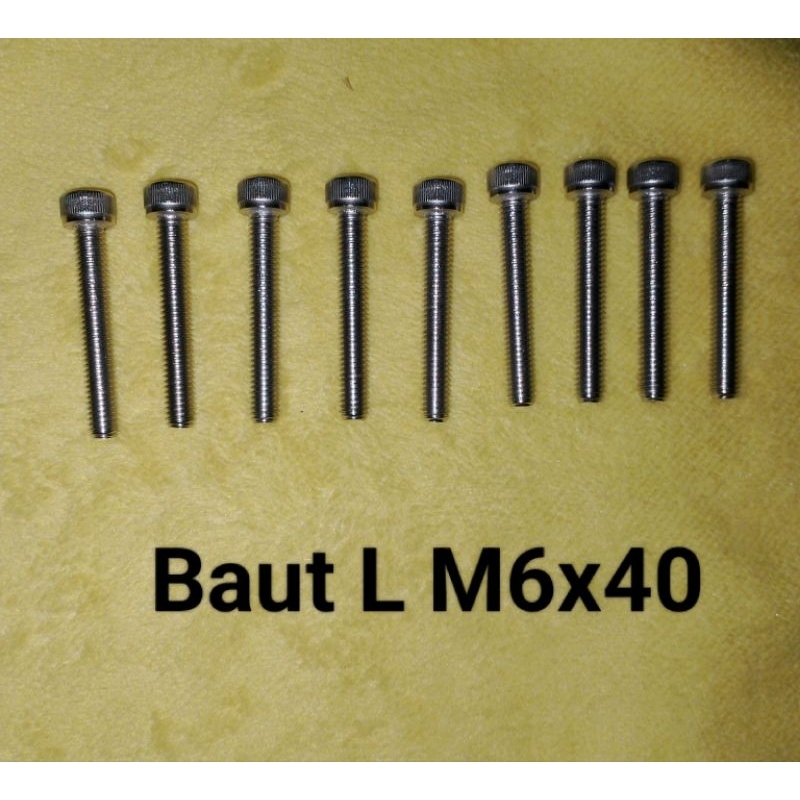 Jual Baut L Stainlees m6x40 | Shopee Indonesia