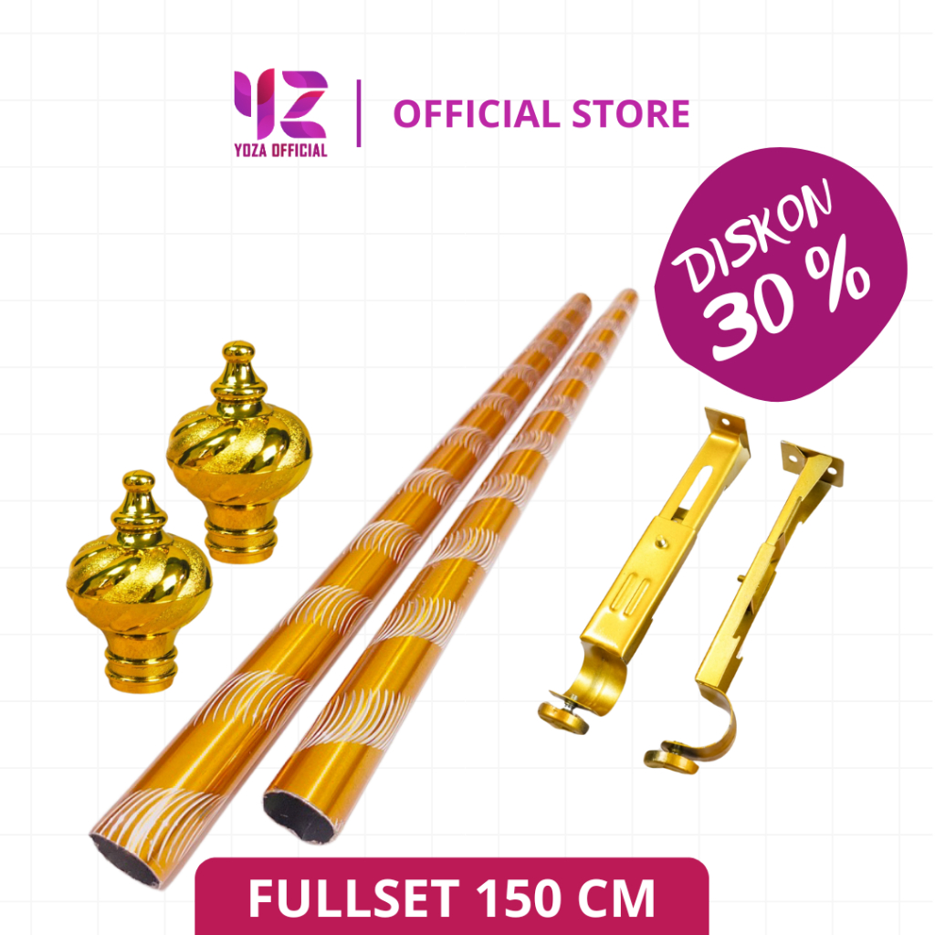 Jual [YOZA STORE] BATANG TIANG BESI REL ROLET GORDEN FULL SET UKURAN ...