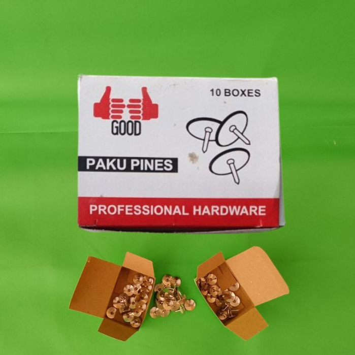 Jual Paku Payung Pines Kecil / Thumb Tacks 10 Kotak Per Pack | Shopee ...