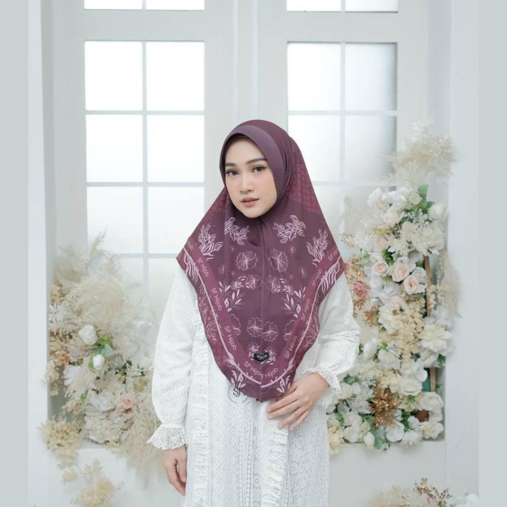 Jual SF HIJAB - Bergo Hijab Instan Motif Larisa | Shopee Indonesia
