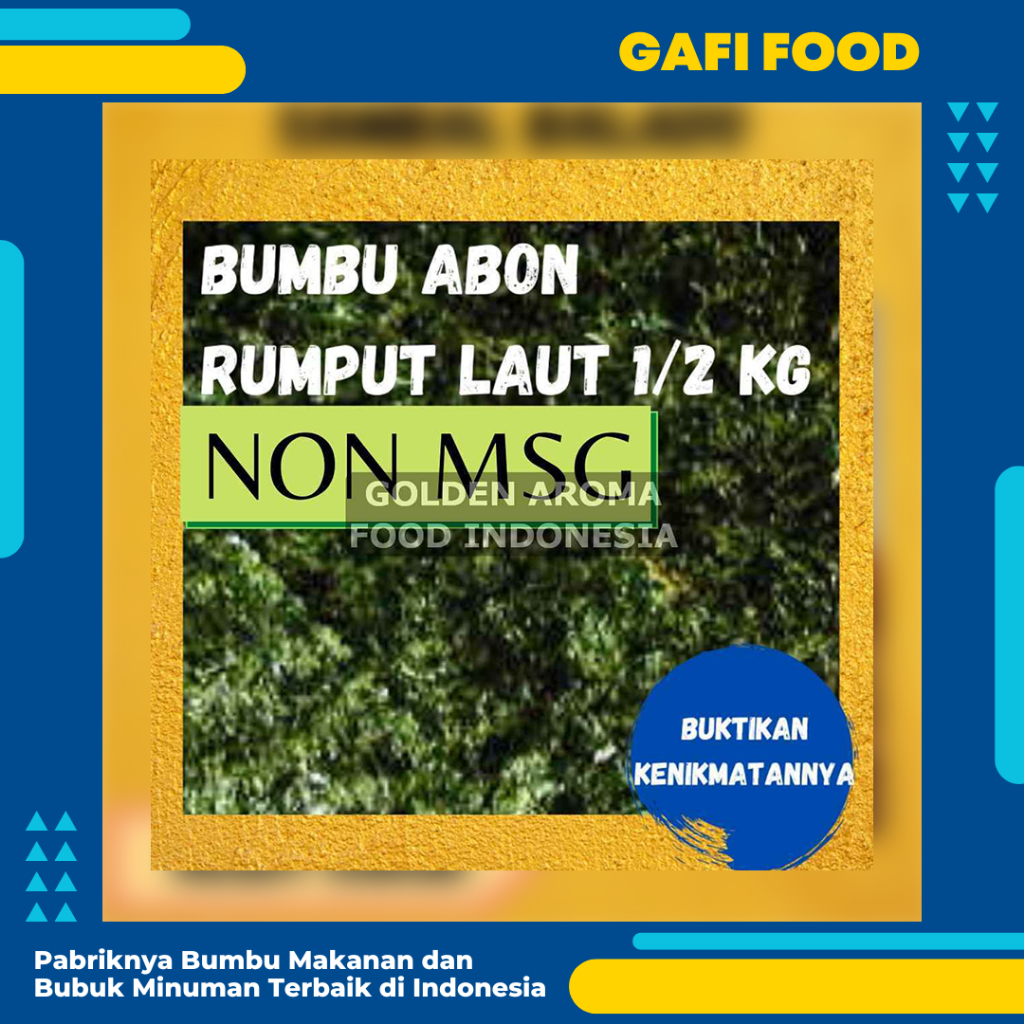 Jual BUMBU TABUR ABON RUMPUT LAUT SEAWEED NON MSG 500Gr FOOD GRADE 500 ...